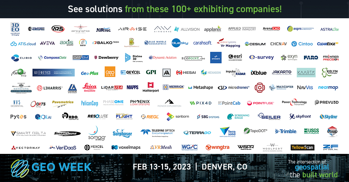 Geo Week Announces 100+ Exhibitors to Date | Geo Week